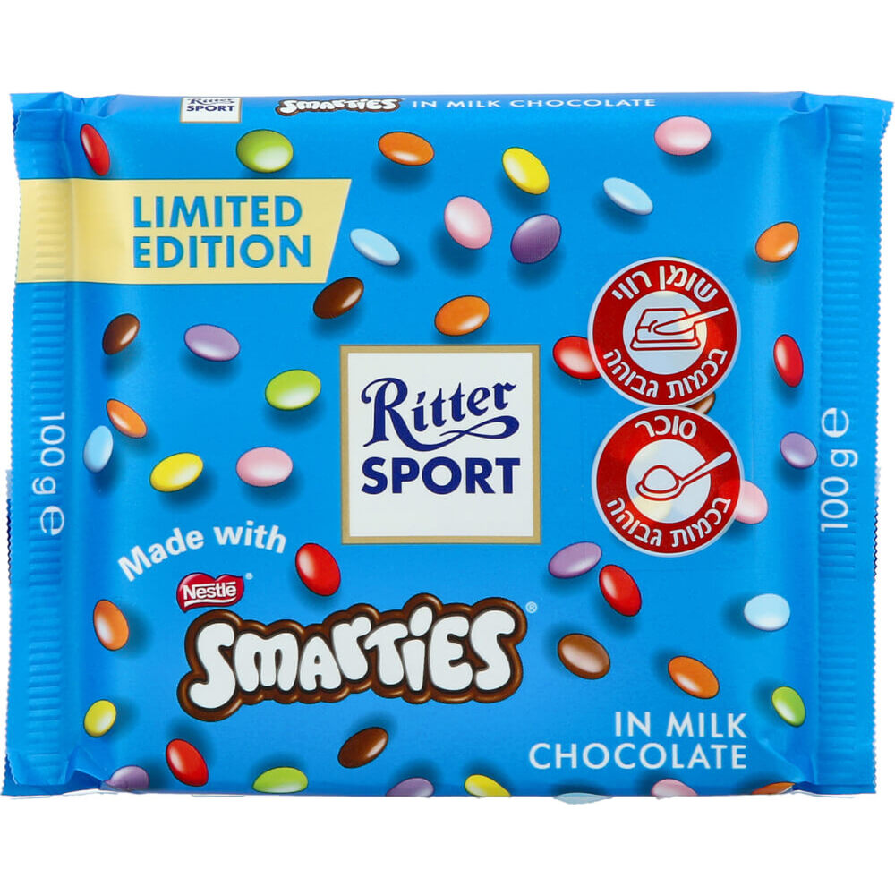 מחיר שוקולד חלב עם סוכריות סמארטיס ריטר ספורט 100 גרם | פרייסז - השוואת ...