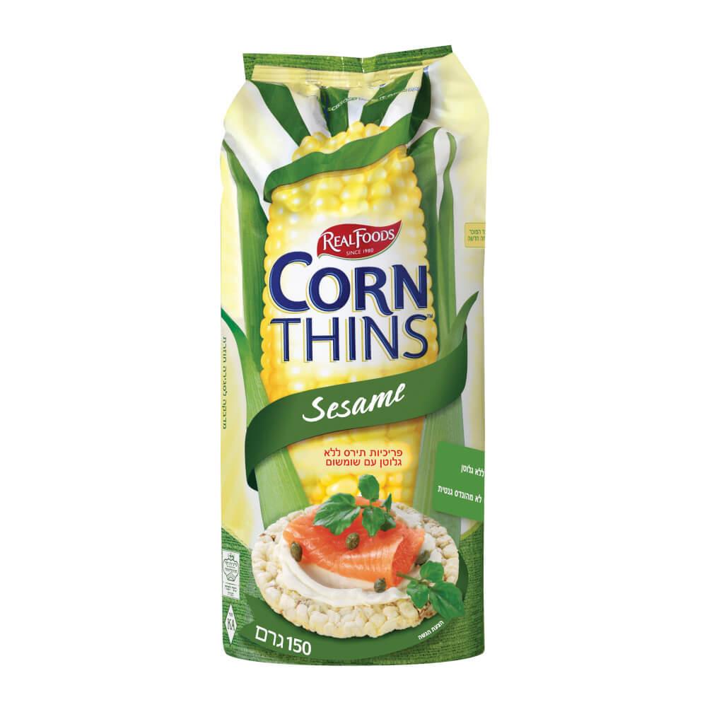 פרייסז - פריכיות תירס ריל פודס 150 גרם